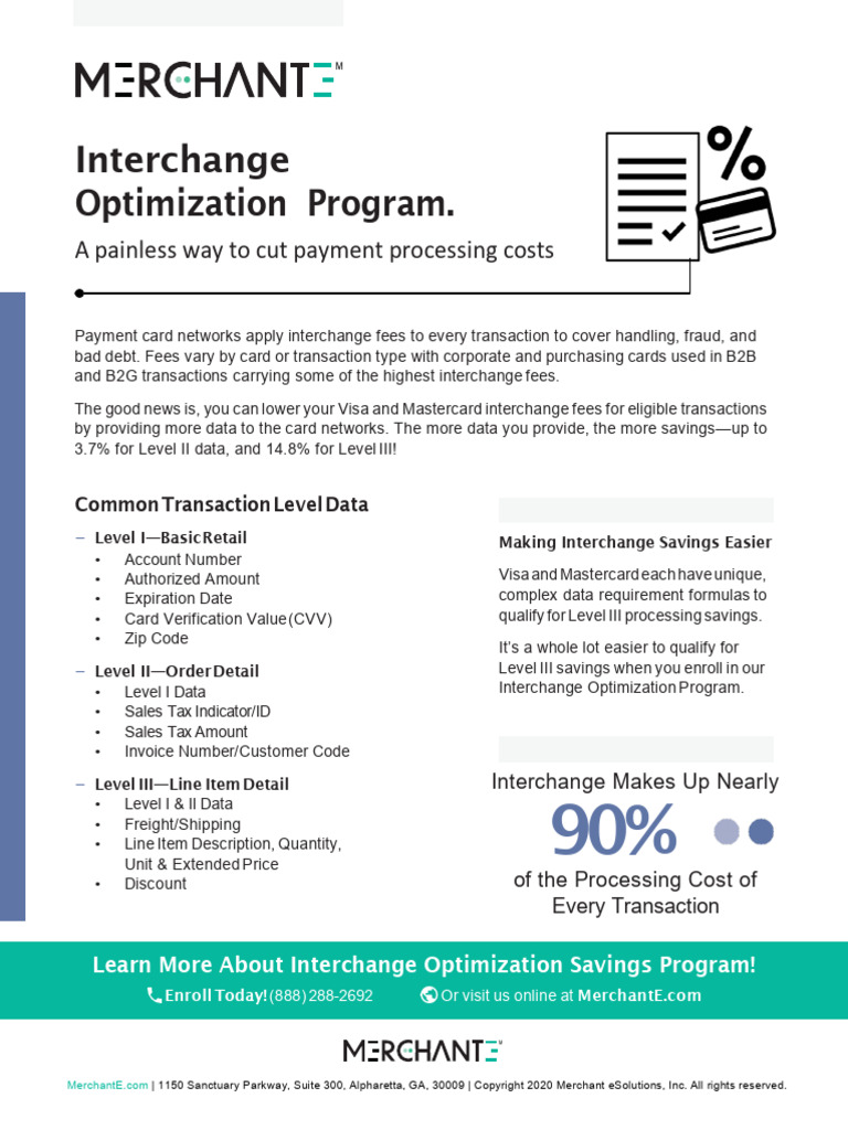 ME Flyer-Interchange - Optimization | PDF | Visa Inc. | Master Card