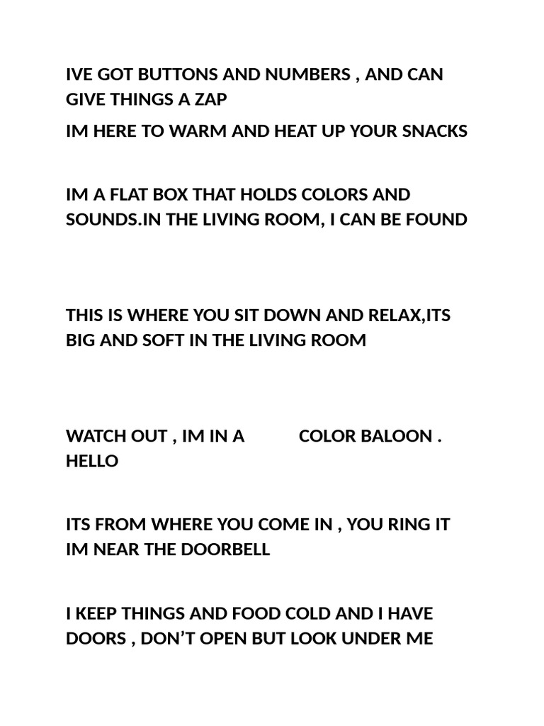 Ive Got Buttons and Numbers | PDF