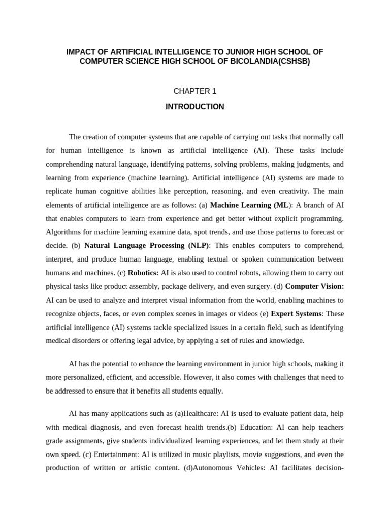 AI's Impact on Junior High Education | PDF | Artificial Intelligence ...