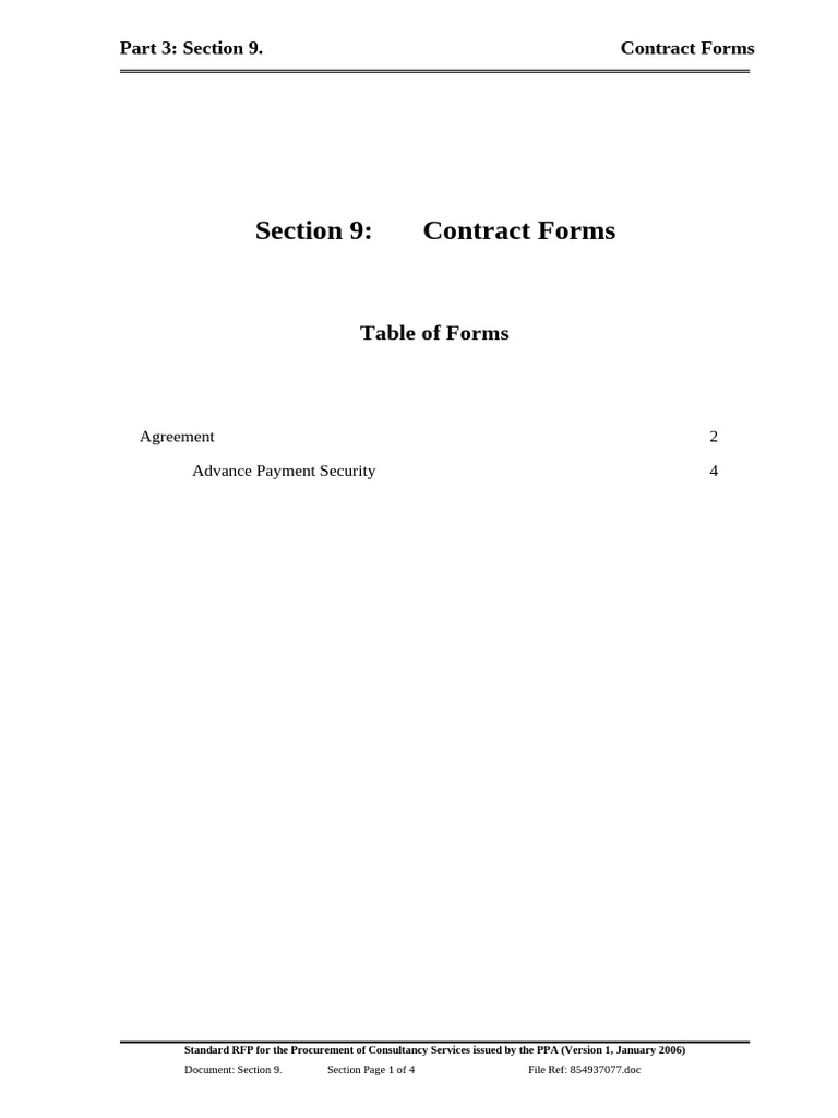 Cons-RFP-ICB-Section 9 | PDF | Guarantee | Surety