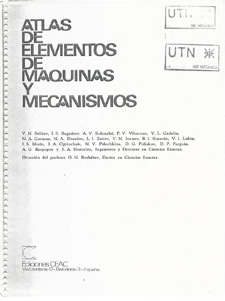 atlas-de-elementos-de-maquinas-y-mecanismos-reshetov-1971_compress | PDF