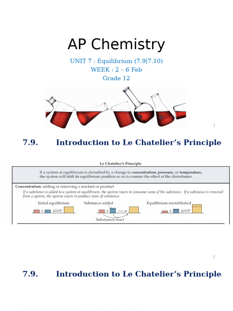 AP Chemistry: Equilibrium Concepts | PDF | Chemical Reactions ...