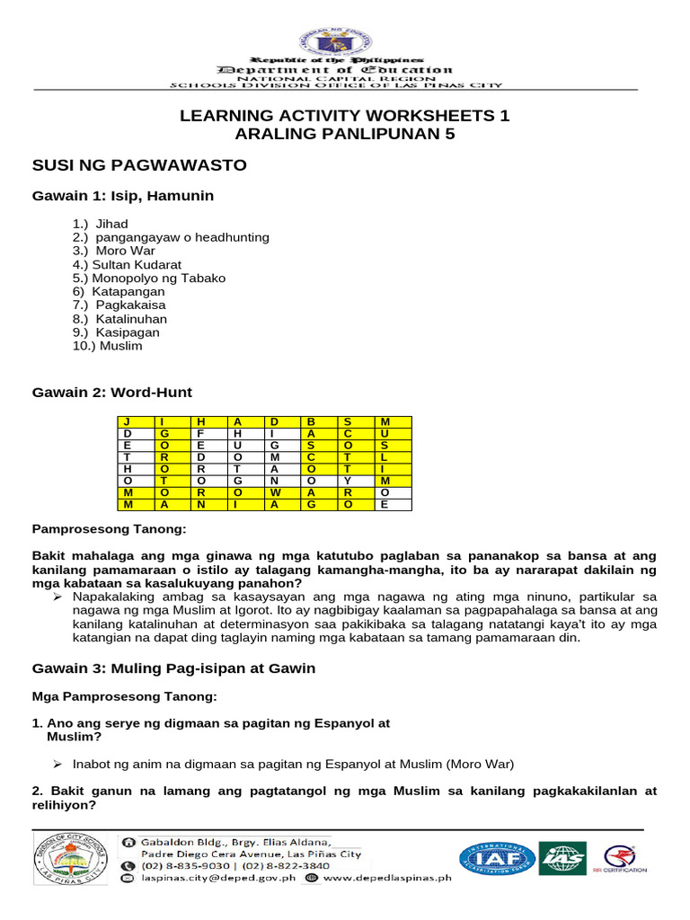 Ap5 Q3 Susi Sa Pagwawasto - Law 1,2,3,4 | PDF