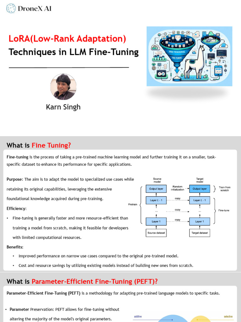 LoRA Techniques for LLM Fine-Tuning | PDF | Machine Learning | Applied ...