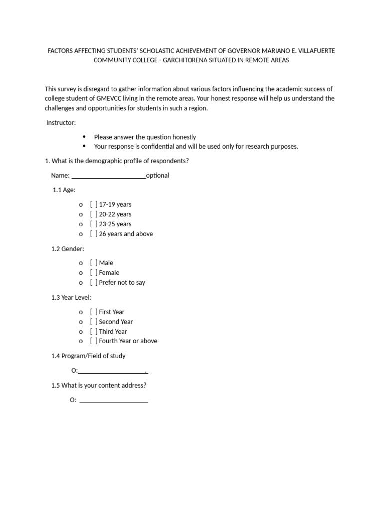 Questionnaire 025852 (1) | PDF | Poverty | Poverty & Homelessness