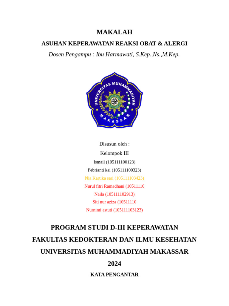 ASKEP_REAKSI_OBAT_&_ALERGI_KELOMPOK_3. | PDF