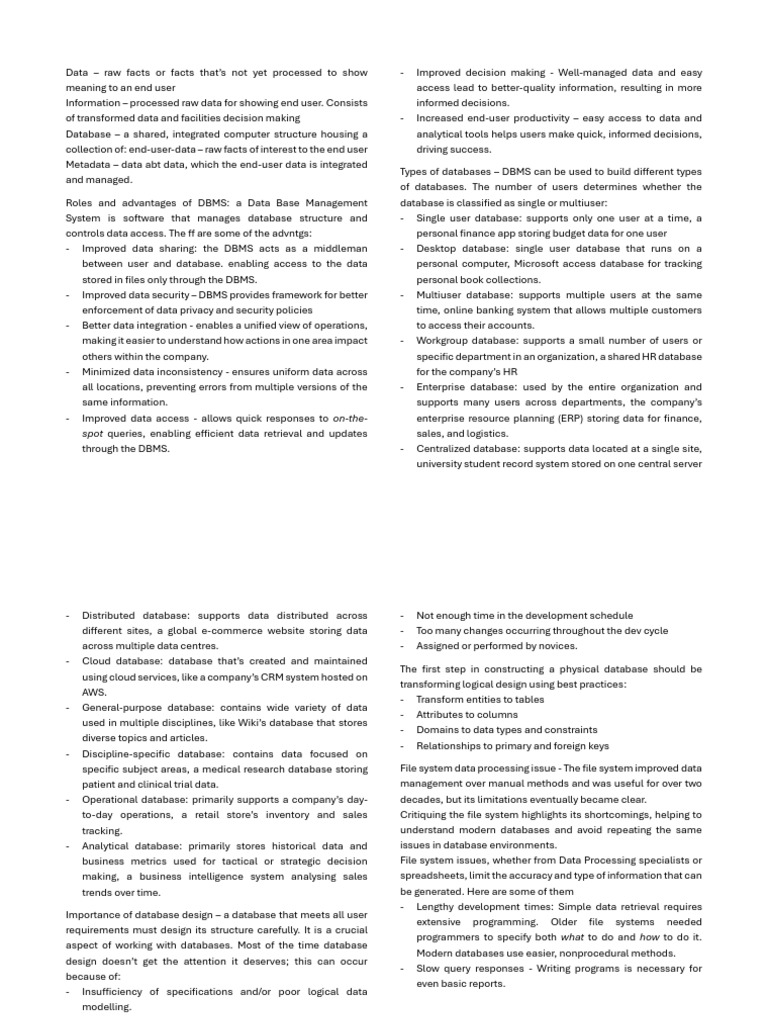 info-management | PDF | Databases | Data Model