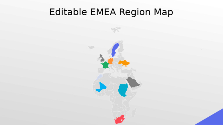 Editable EMEA Region Map by Justfreeslide.com | PDF