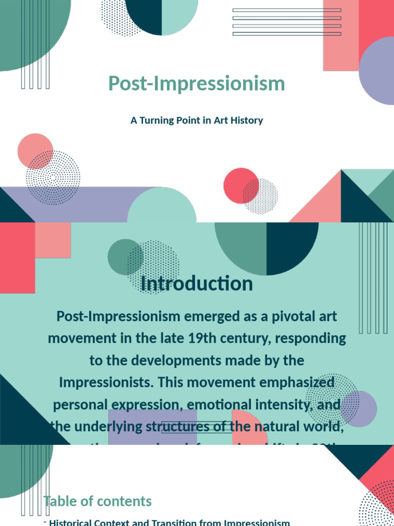 Post - Impressionism in Art and Architecture | PDF | Impressionism ...