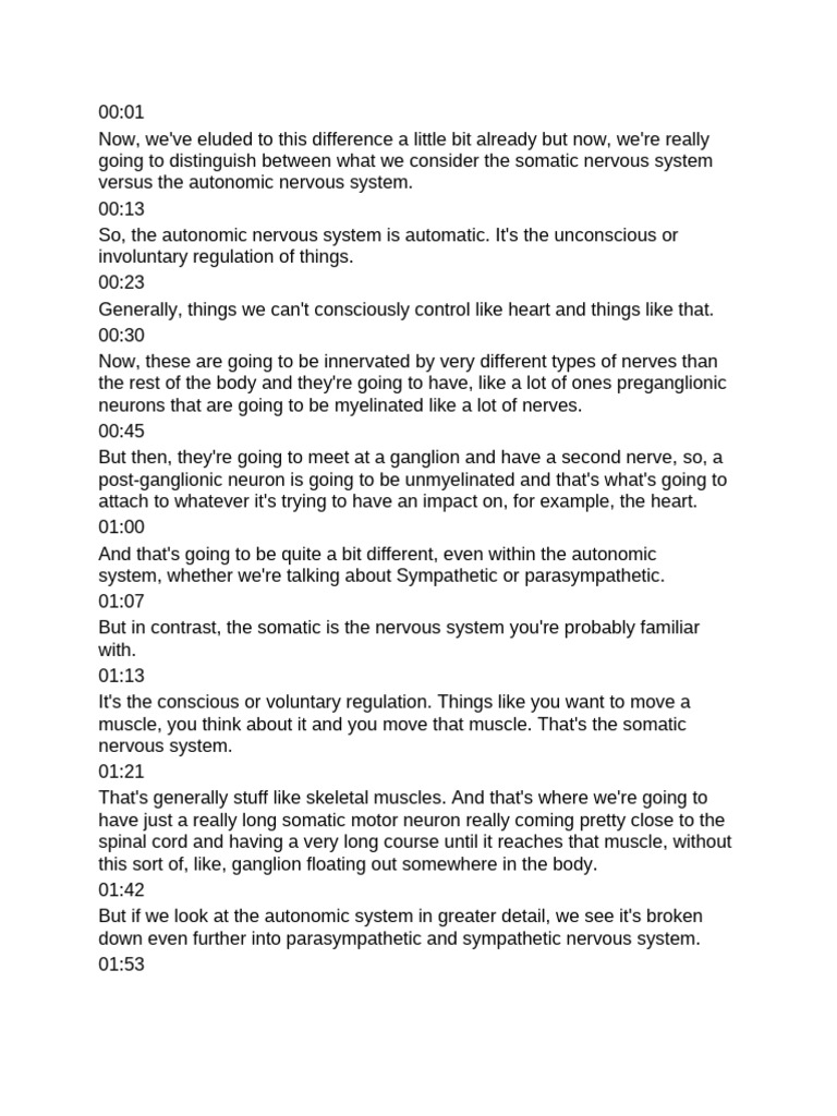 Anatomy of The Autonomic and Voluntary Nervous System | PDF | Autonomic ...