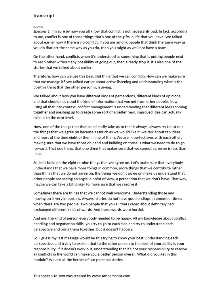 Conflict Management and Negotiation Skill - Outro - mp4 - Edited | PDF ...