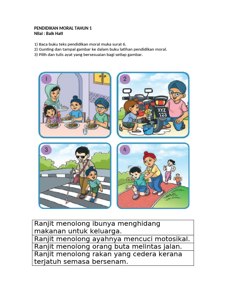 Pendidikan Moral Tahun 1 | PDF