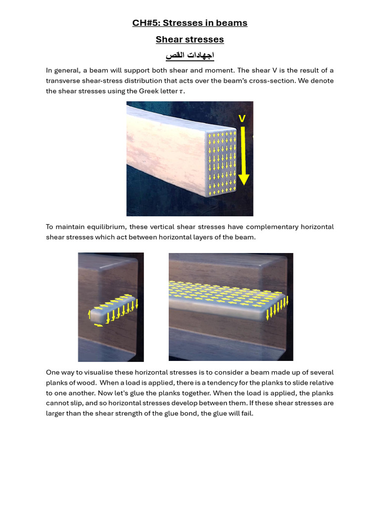 Stresses in Beams-Shear Stresses | PDF