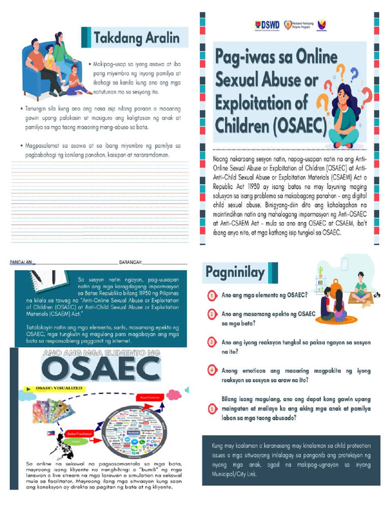 DSWD OSAEC Module Page 1 | PDF