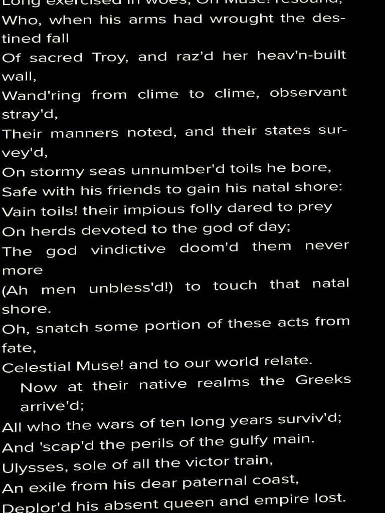 Ulysses' Journey After Troy's Fall | PDF
