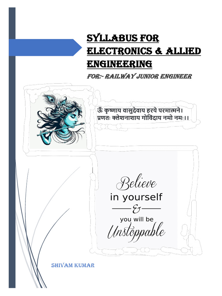 RRB JE SYLLABUS.... 2024 | PDF | Electronics | Diode