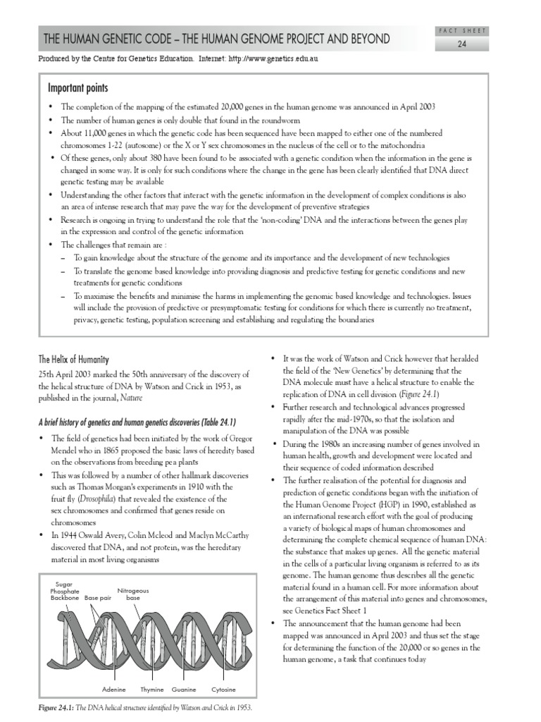 Human Genome Project | PDF