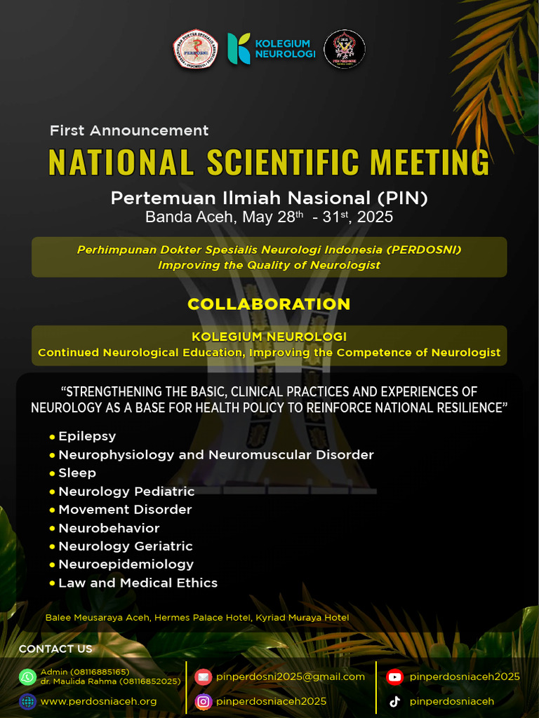 1st Announcement Pin 2025 | PDF | Neurology