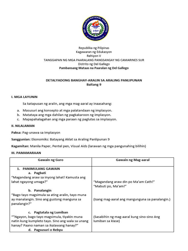 Lesson Plan in AP | PDF