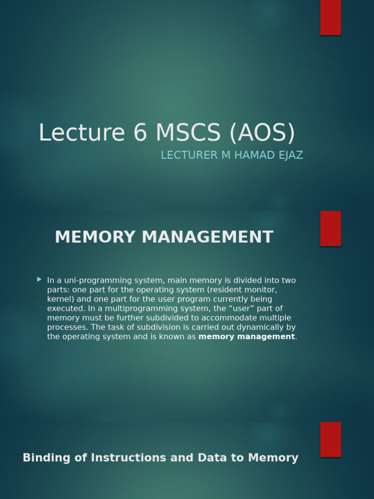 Lecture 6 MSCS | PDF | Software Engineering | Computer Architecture