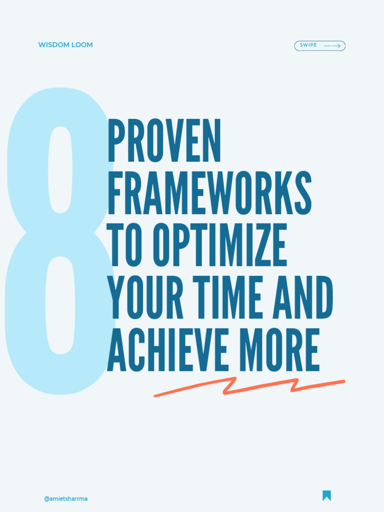 8 Proven Frameworks To Optimise Productivity | PDF | Goal | Time Management