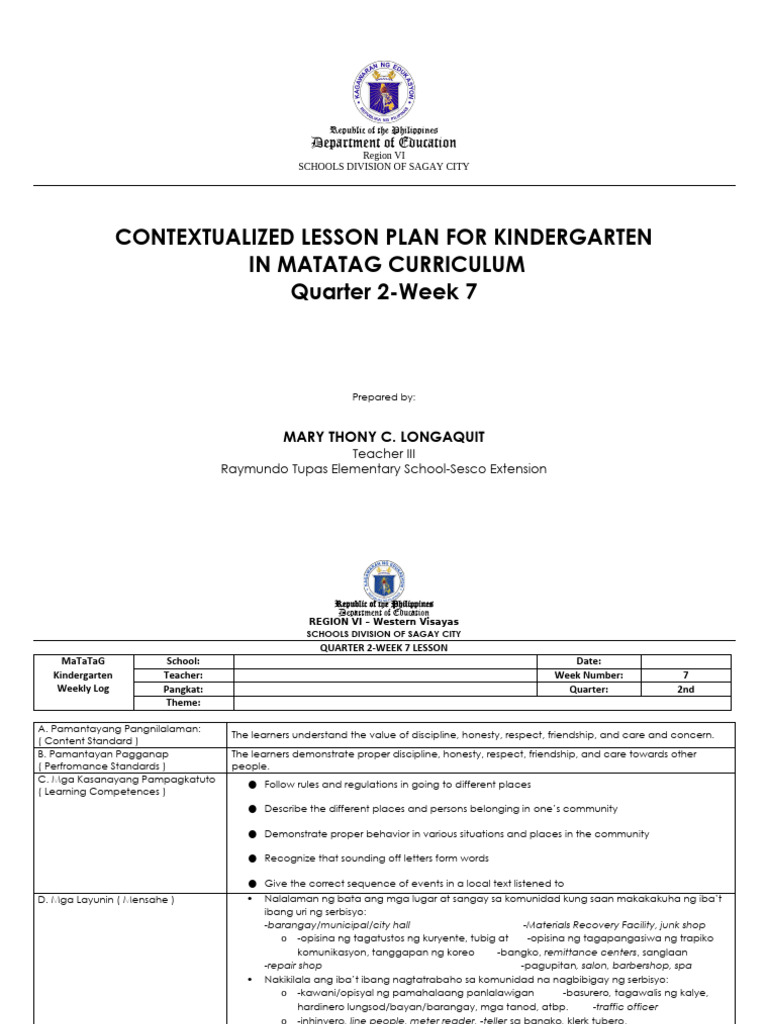 Kinder LE Quarter 2 Week 7 | PDF