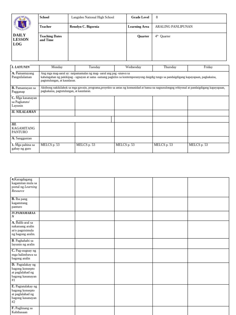 Q3 AP8 Template | PDF