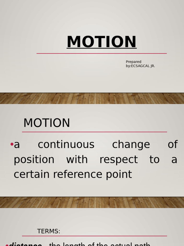 Motion Speed Velocity | PDF