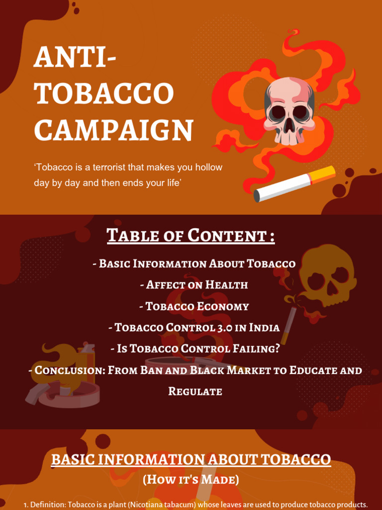 No Tobacco Campaign (2) .PPTX - 20240712 - 195834 - 0000 | PDF | Tobacco | Electronic Cigarette