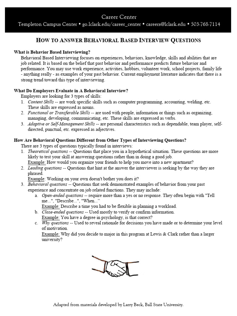 Star Method Worksheet | PDF | Skill | Behavior
