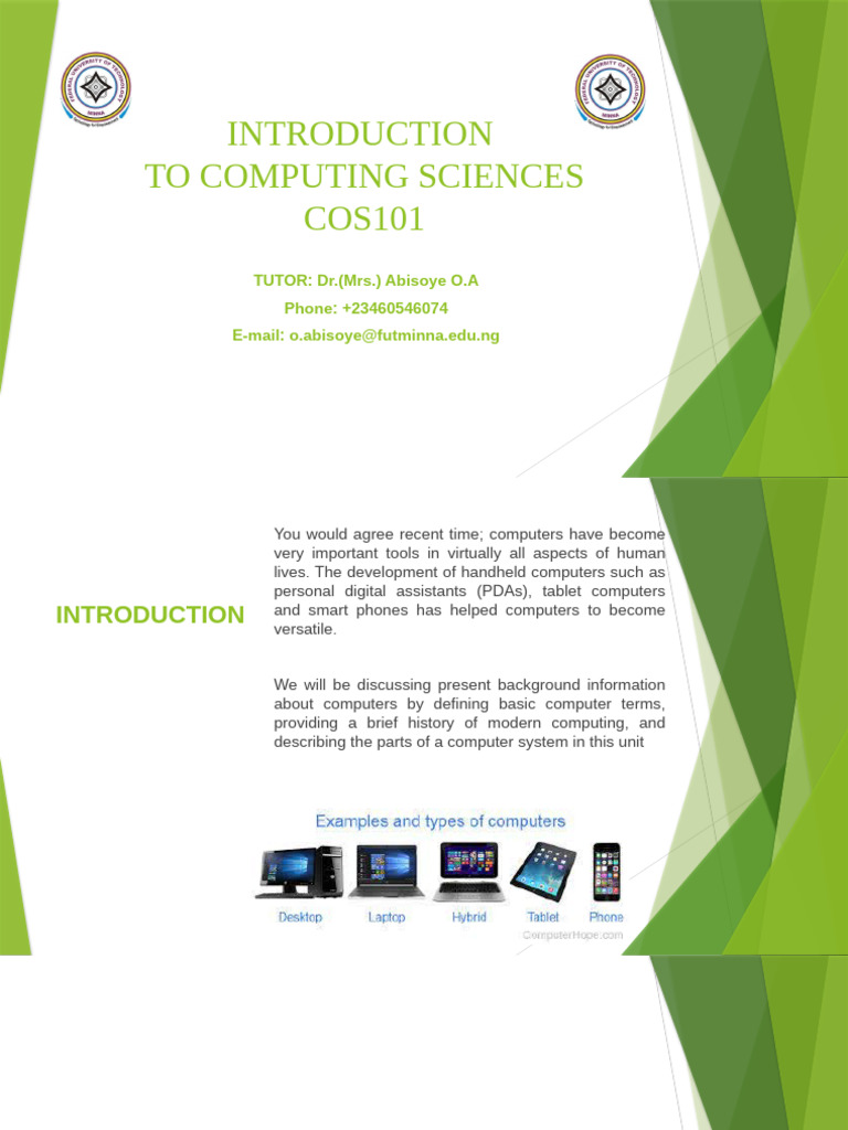 COS101 1Mod 1 Unit 1 Basic Concepts | PDF | Integrated Circuit | Very Large Scale Integration
