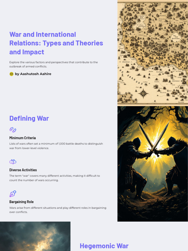 Types and Theories of War Explained | PDF | Rationality | Diplomacy
