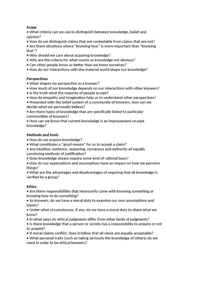 Knowledge and the knower knowledge framework | PDF | Knowledge | Social ...