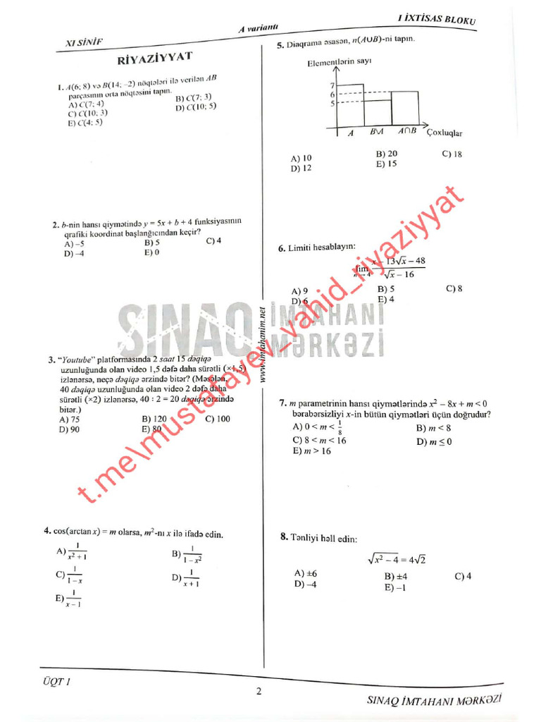 HƏDƏF 11 Ci Sinif I Qrup 12 May 2024 | PDF
