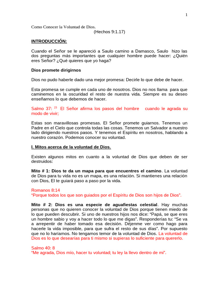 Como Conocer La Voluntad de Dios | PDF | Pablo el apóstol | Cristo (título)