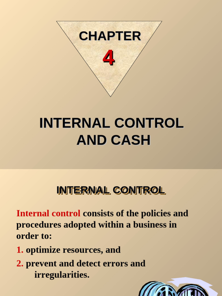 ch 4 ppt | PDF | Cheque | Internal Control
