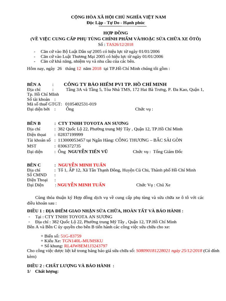 HDSC 03 Bên Pvi Tp. HCM | PDF