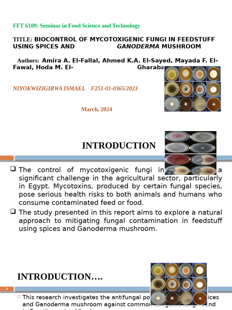 Paper Presentation Seminar 2 | PDF | Mycotoxin | Fungus