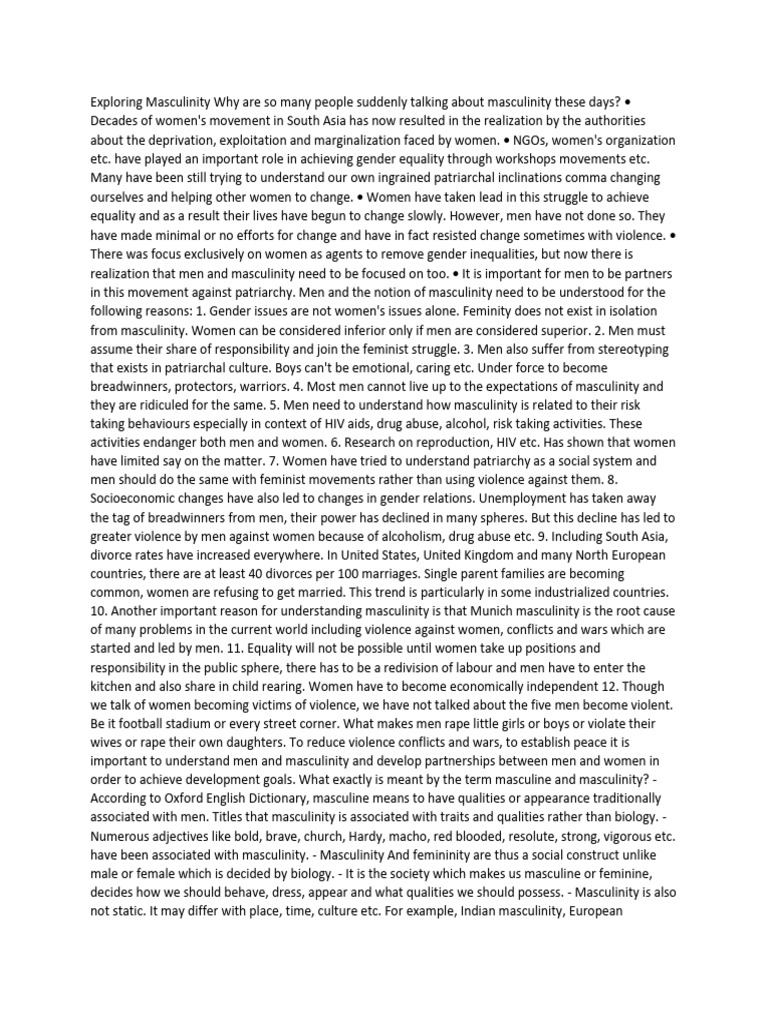 Exploring Masculinity Why Are So Many People Suddenly Talking About ...