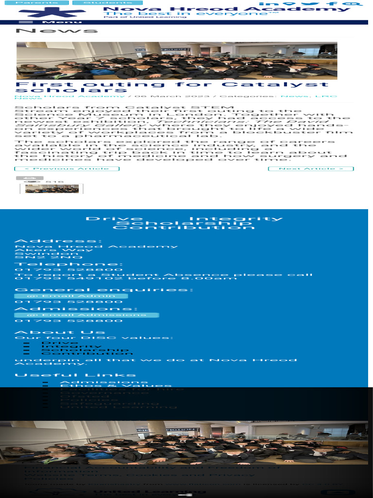 First Outing For Catalyst Scholars | PDF