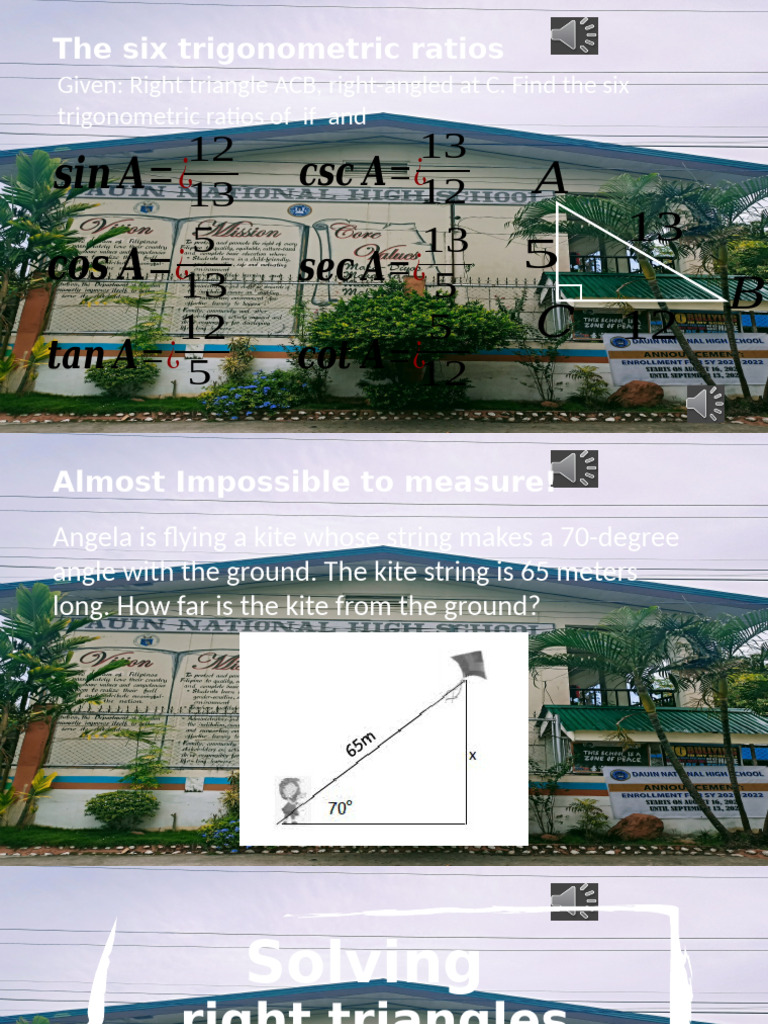 Six Trigonometric Ratios - Solving Right Triangles | PDF ...