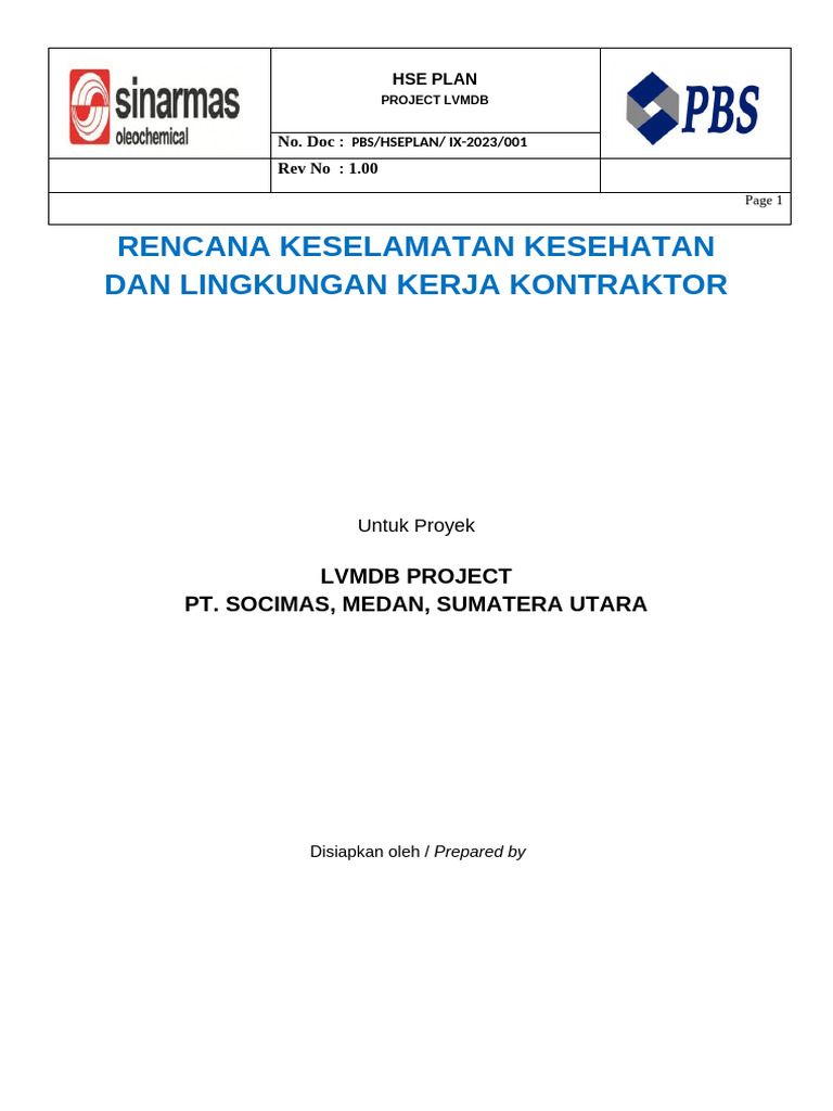 HSE PLAN - LVMDB Rev 2 | PDF