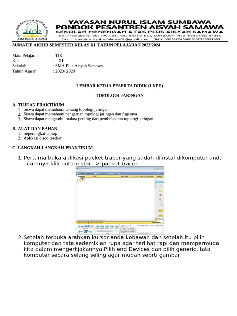 LKPD Tik Kelas Xi | PDF