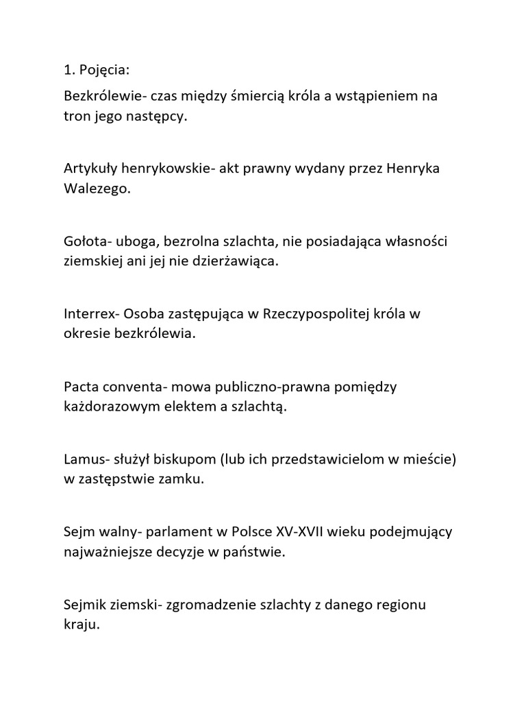 Bezkrólewie-Tron - Akt Prawny Wydany Przez Henryka Walezego. | PDF