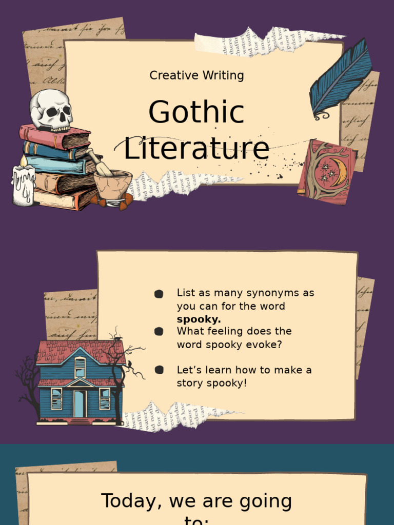 Creative Writing Gothic Literature Education Presentation in Yellow ...