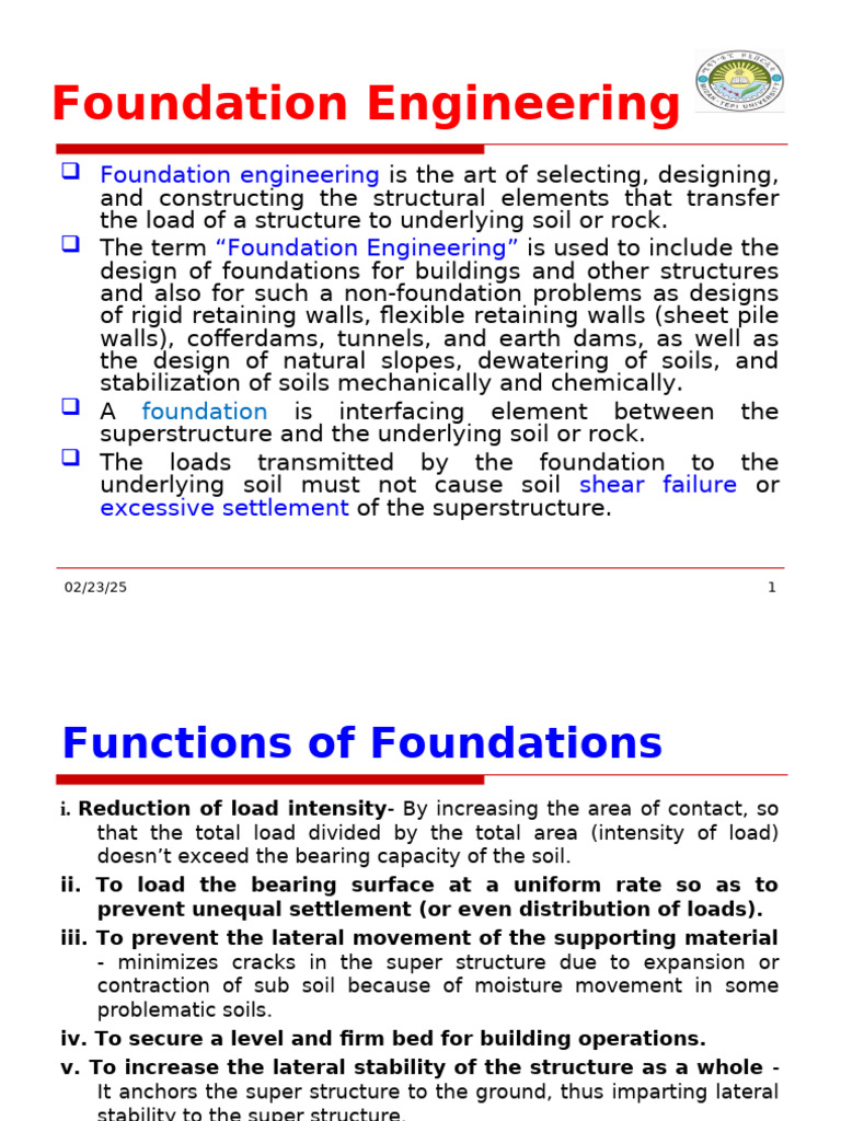Foundation Engineering Overview | PDF | Waves | Geotechnical Engineering
