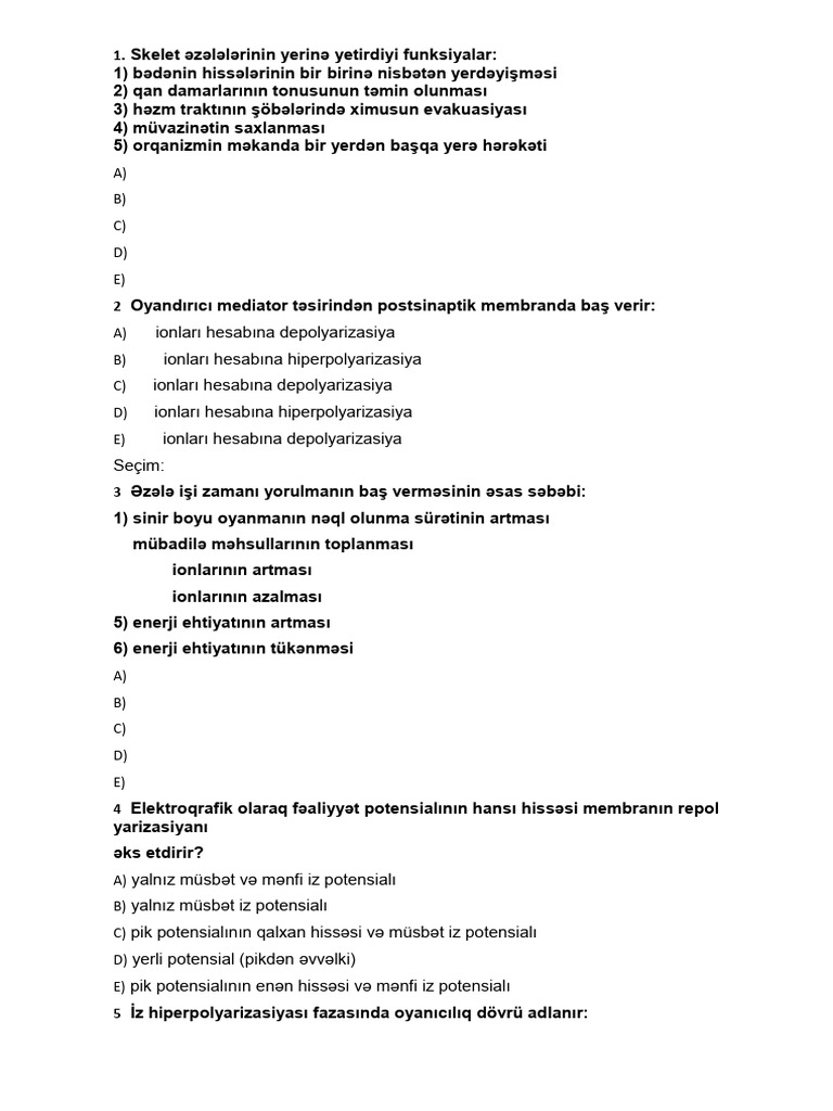 NormFiz-ETS (İSF) 202425 (Cavabsız) | PDF