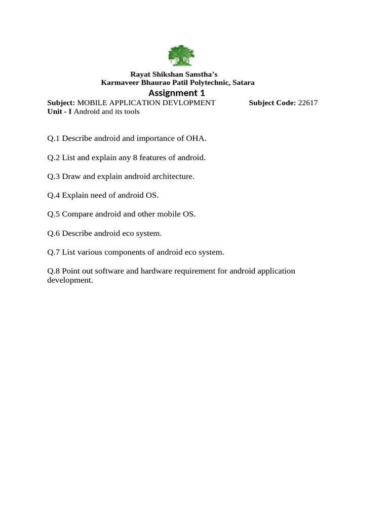 MAD Assignment 1 | PDF