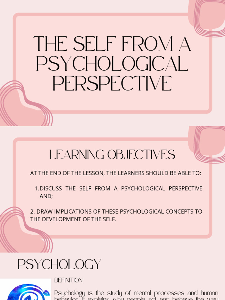 Understanding the Self in Psychology | PDF | Self | Thought