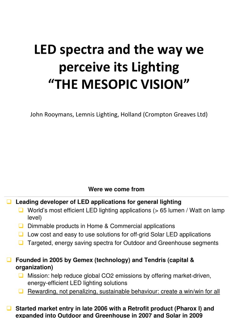 Principles of LED ---The Mesopic Vision - John Rooymans, Cro | Light ...